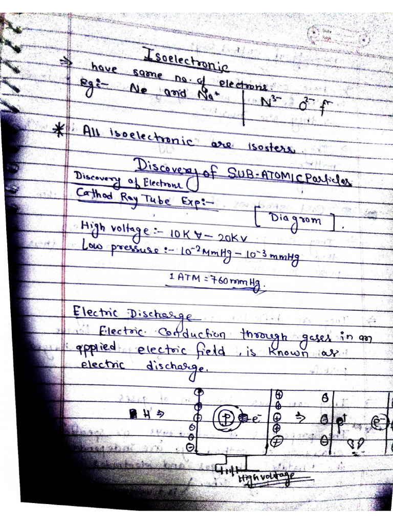Atomic Structure Notes | PDF