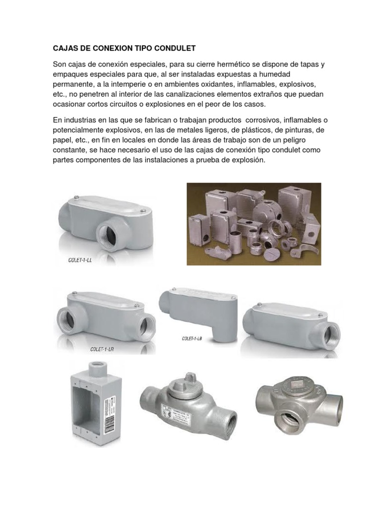Cajas de Conexion Tipo Condulet | PDF | Materiales | Química