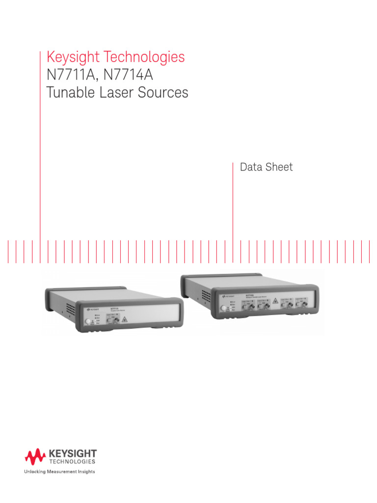 N7711A & N7714A Tunable Lasers Overview | PDF | Laser | Hertz