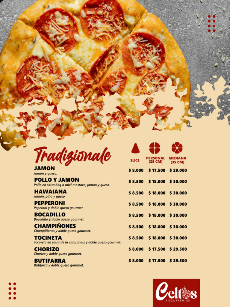 Menú Celtos 2025. | PDF | Alimentos | Cocina