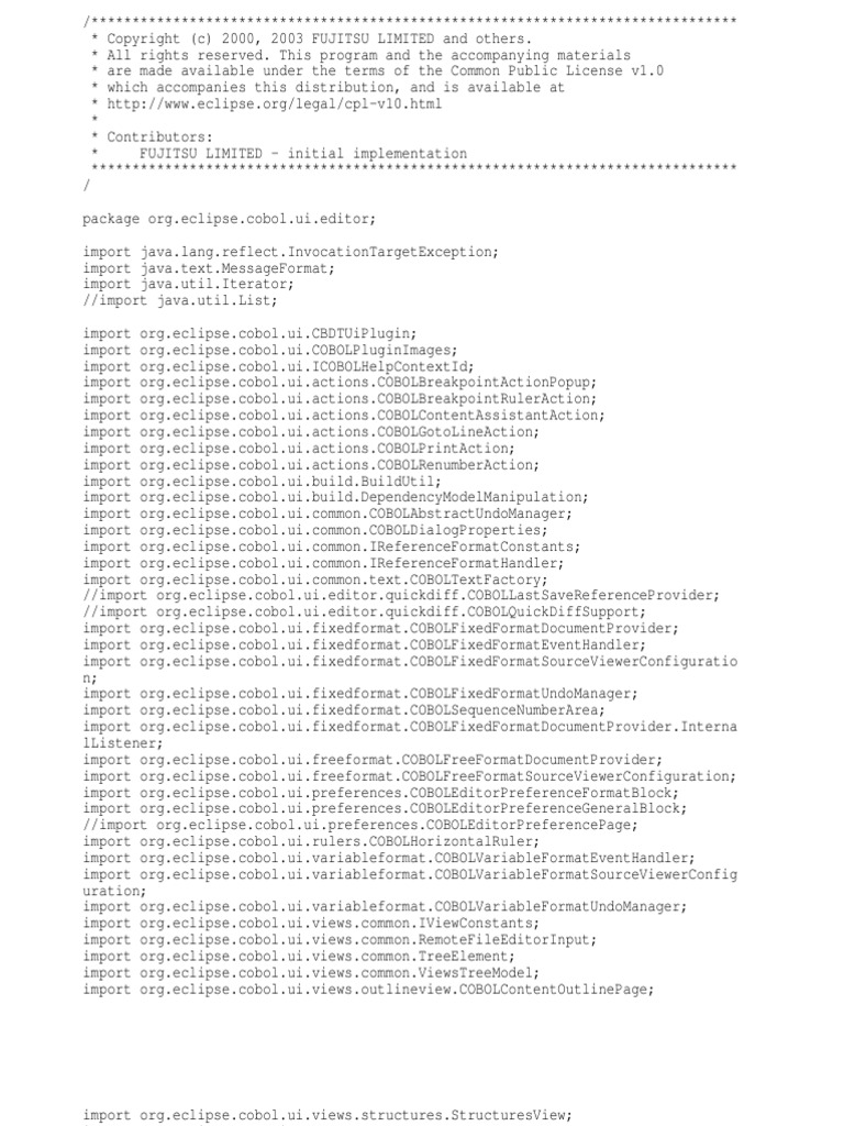 Programa Java Del IDE de COBOL | PDF | File Format | String (Computer Science)