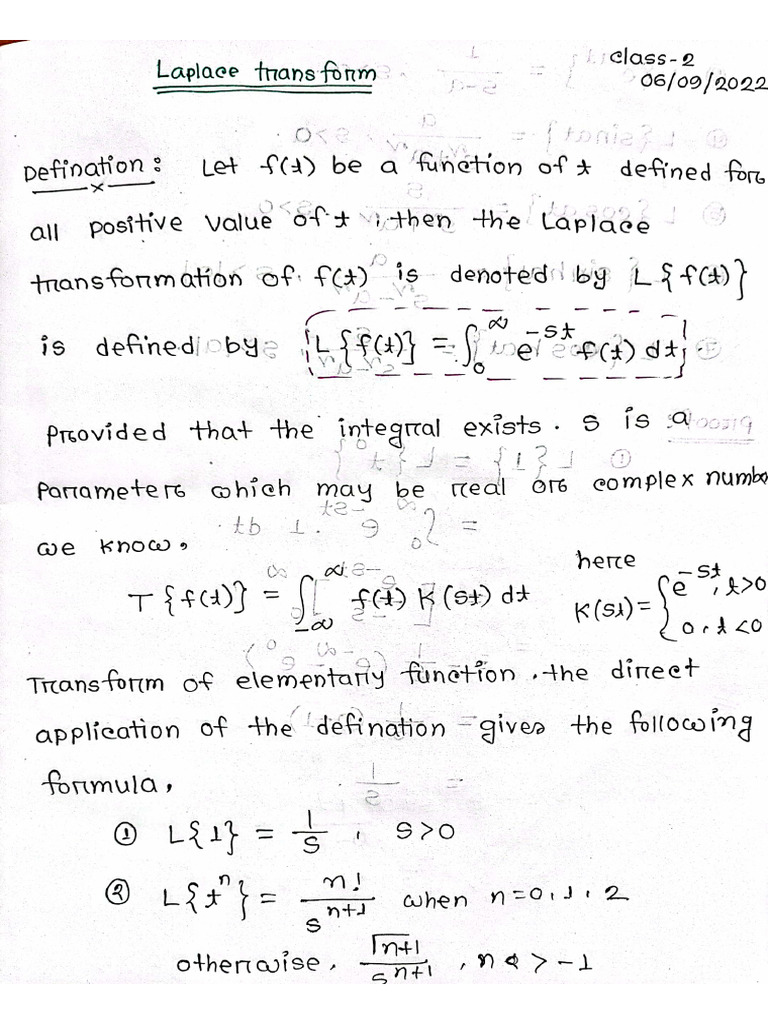 Laplace Transformation | PDF