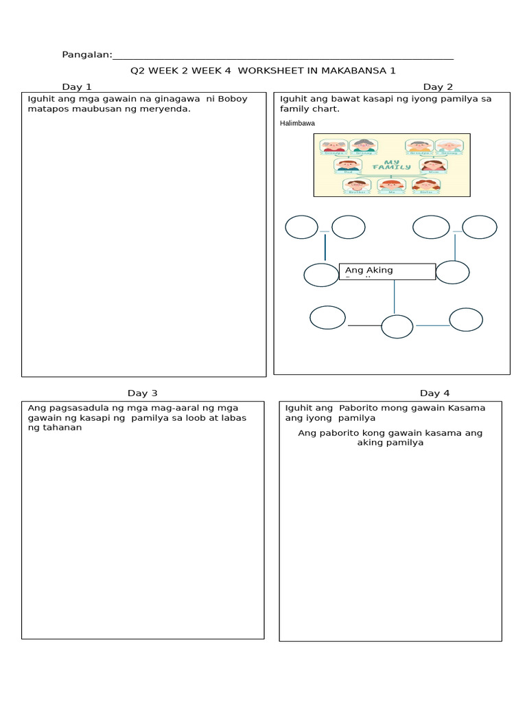 q2 Week 4 Makabansa Worksheet | PDF