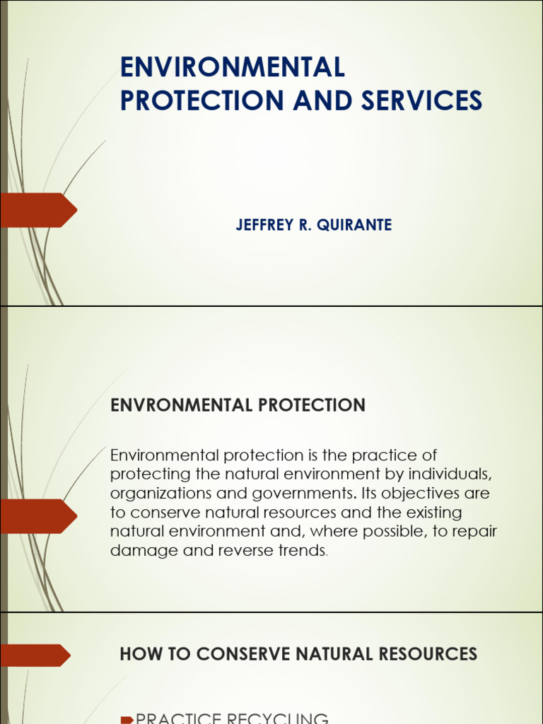 Environmental Protection Strategies | PDF