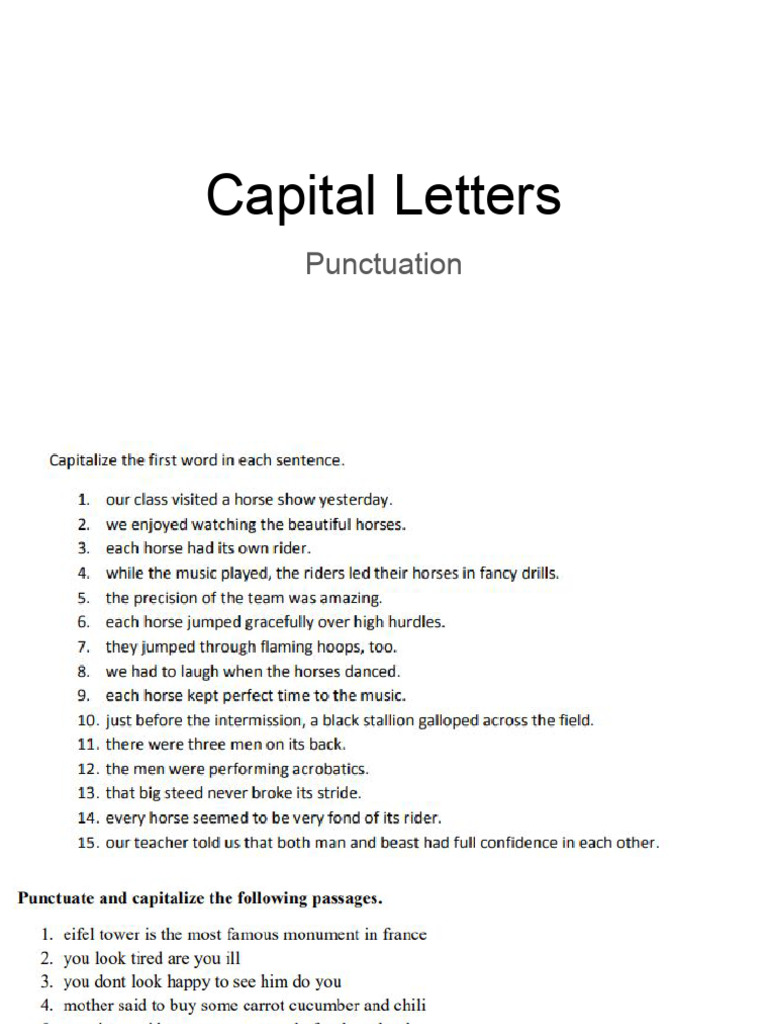 Capital Letters | PDF