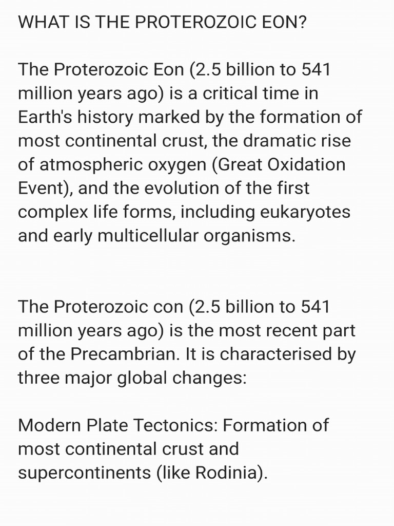 Proterozoic Eon | PDF