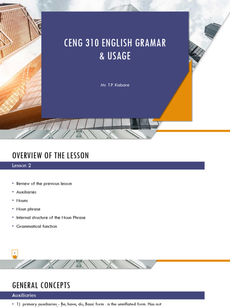 Noun Determiner Grammatical Function | PDF | Verb | Phrase