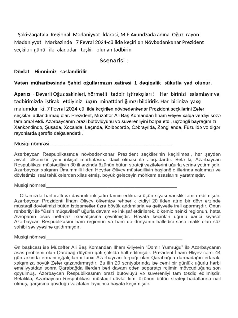 Tədbir2024 7 Fevral | PDF