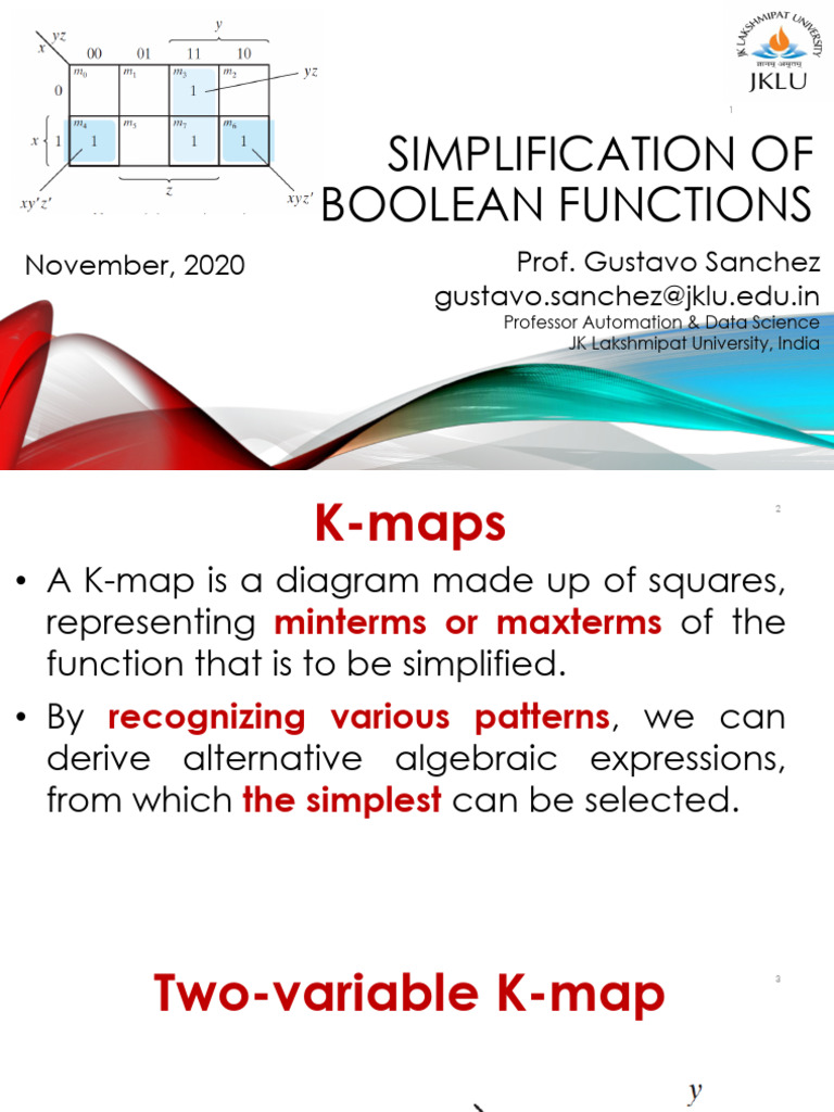 Boolean Simplification - Prof Gustavo | PDF | Number Theory | Arithmetic