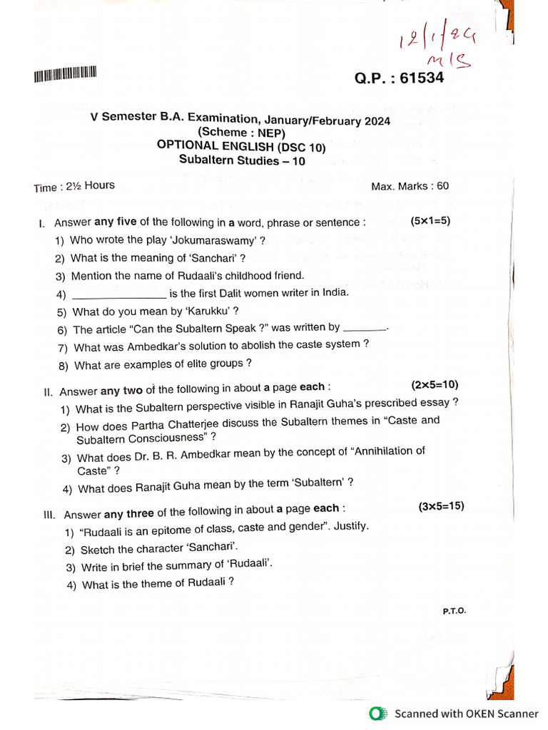 English Optional Paper 10 | PDF