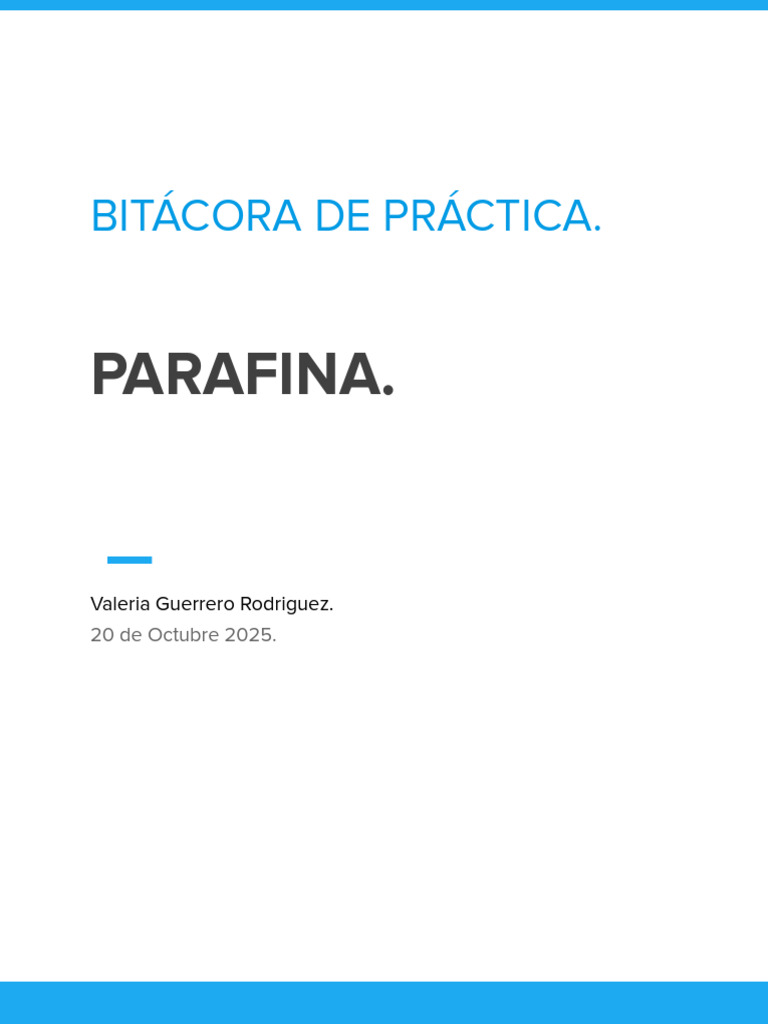 Parafina Practica | PDF | Enfermedades y trastornos | Medicina CLINICA