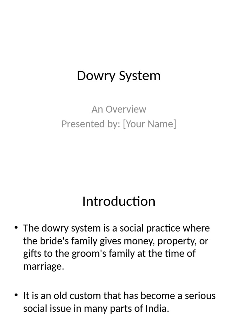 Understanding the Dowry System in India | PDF