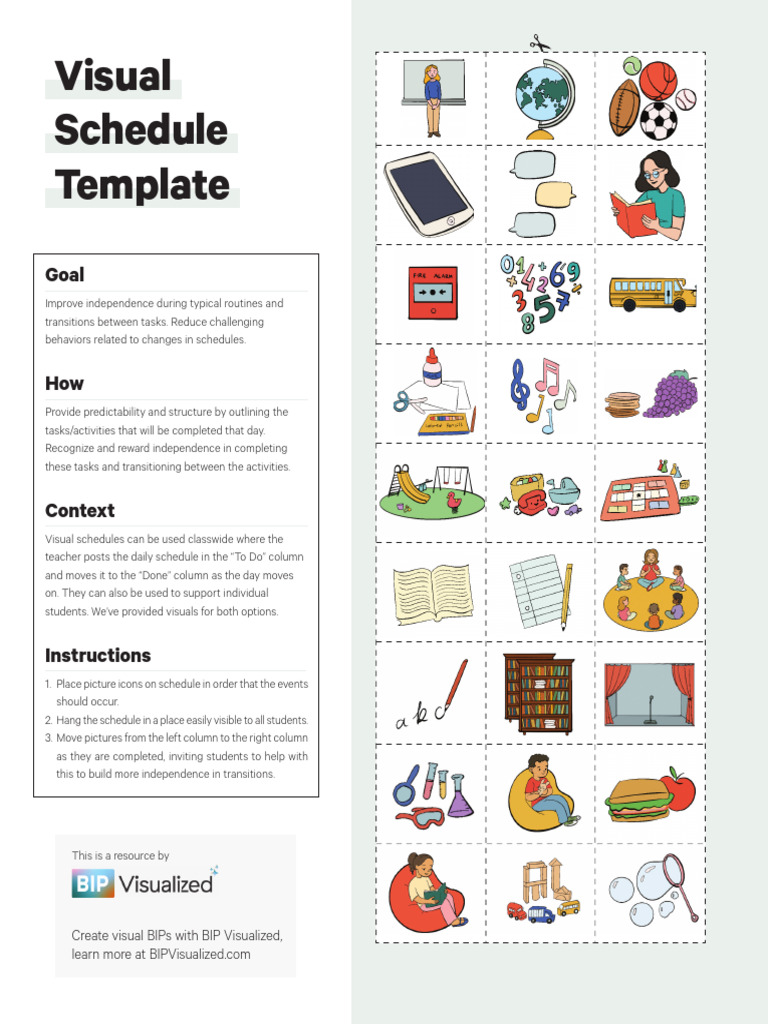 Visual Schedules for Student Independence | PDF