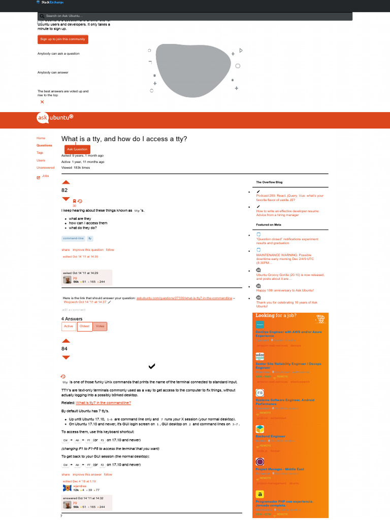 Understanding and Accessing TTY in Ubuntu | PDF | Computer Terminal ...
