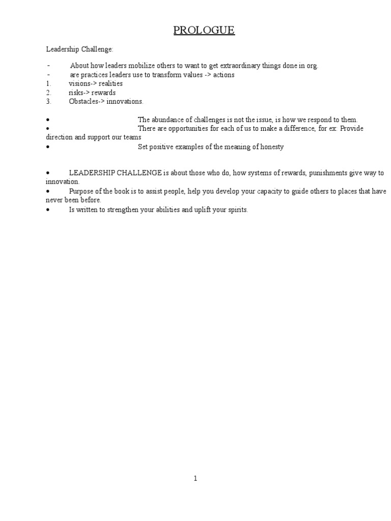 Summary of Leadership Challenge | PDF | Value (Ethics) | Self Efficacy