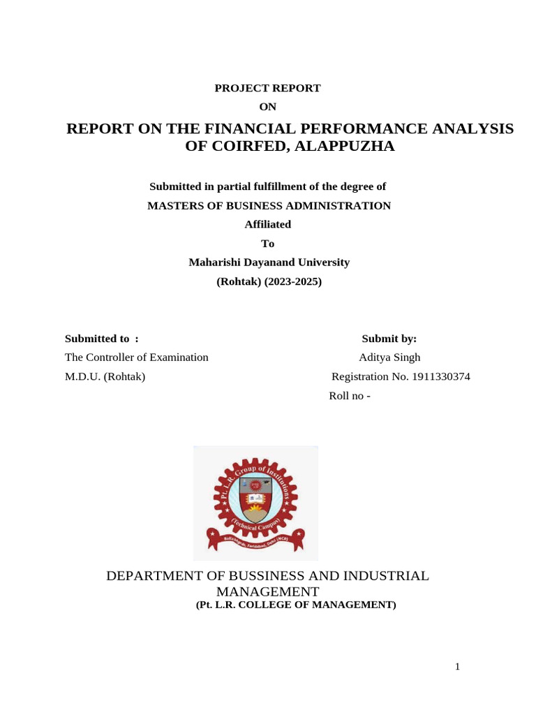 Financial Performance of Coirfed Analysis | PDF | Balance Sheet | Pricing