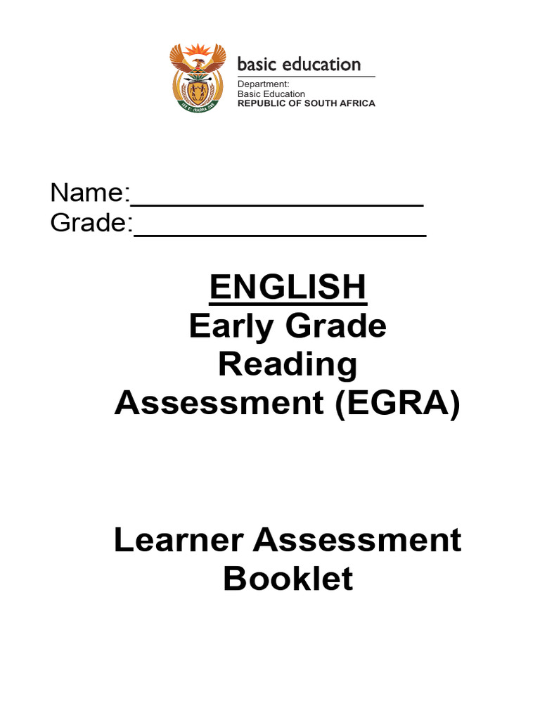 EGRA Learner Assessment Booklet | PDF