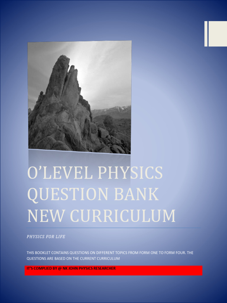 O'Level Physics Question Bank Guide | PDF | Water | Radio