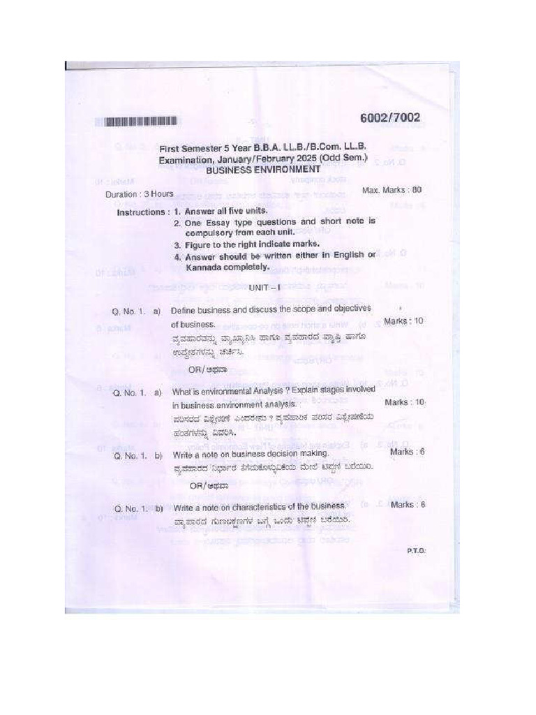 Business Environment - 6002-7002 | PDF