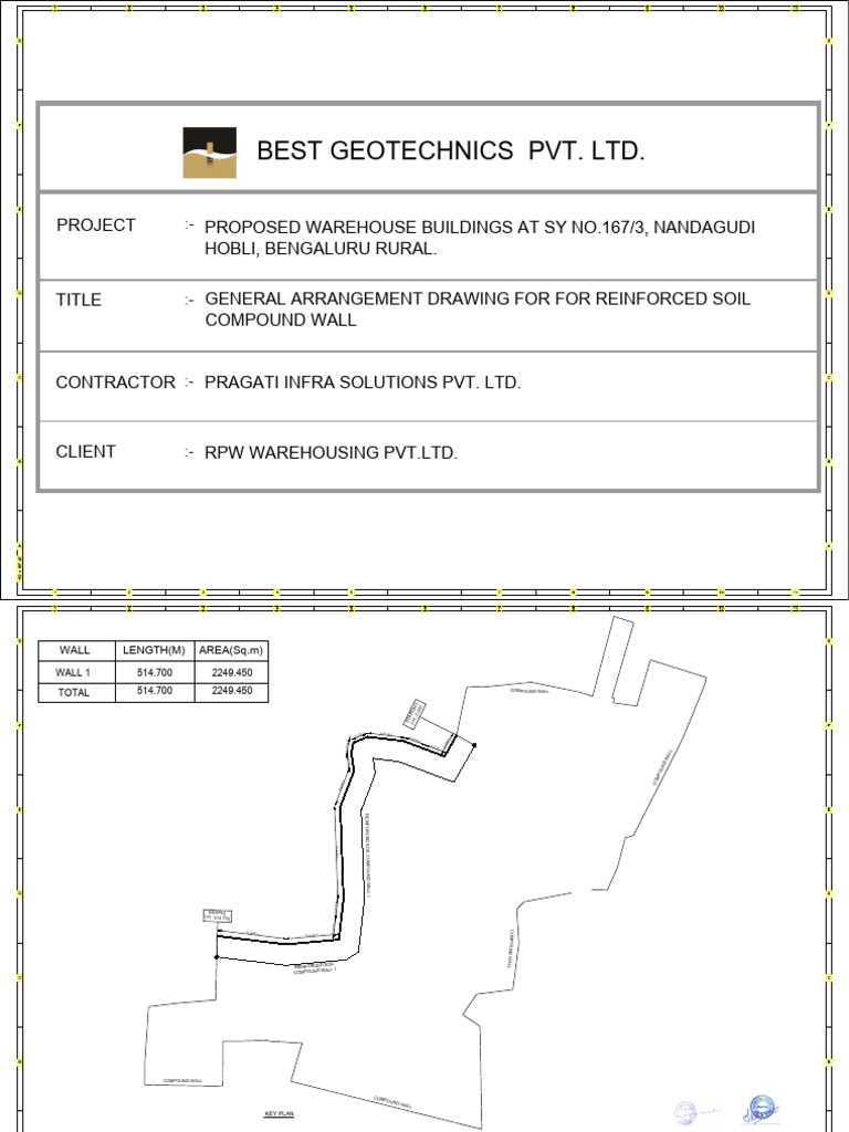 Nandgudi Compound Wall Elevation & Gad04!09!2025 | PDF