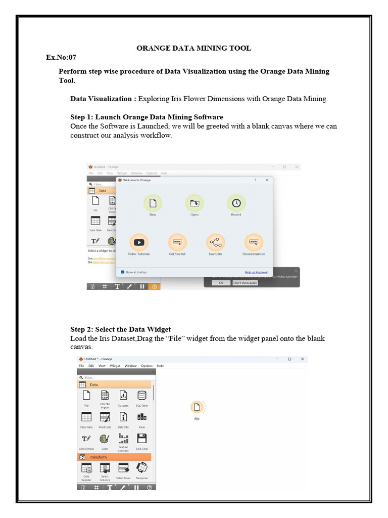 Orange Data Mining Exercise-1 | PDF | Scatter Plot | Cross Validation ...