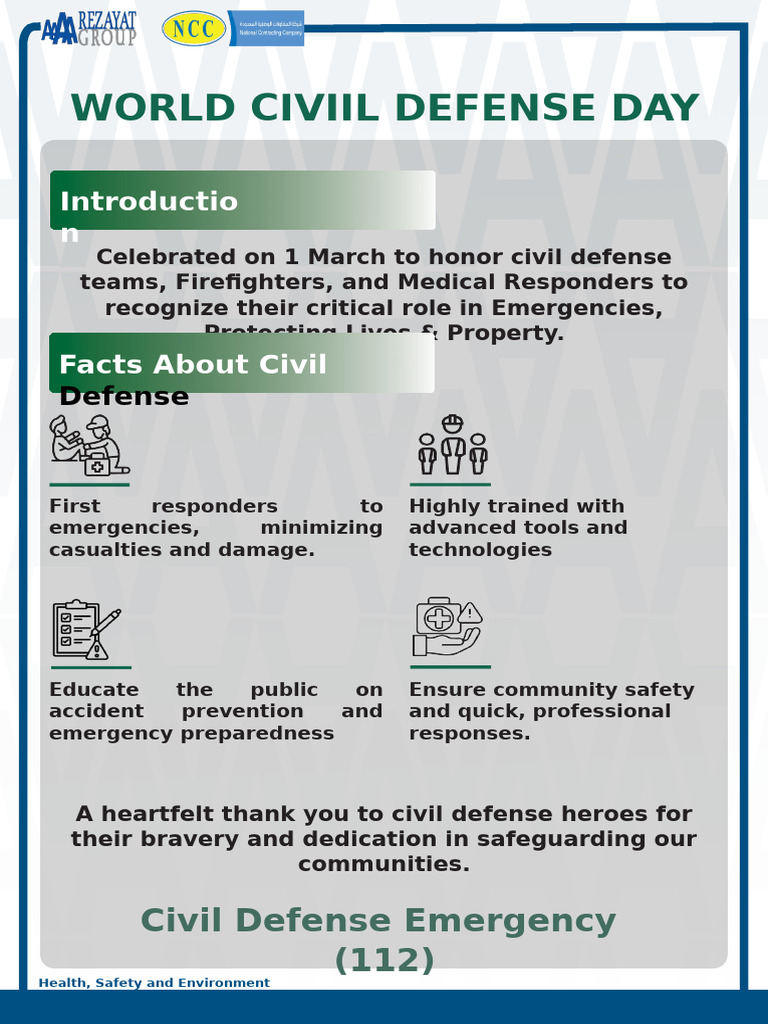 World Civil Defense Day | PDF