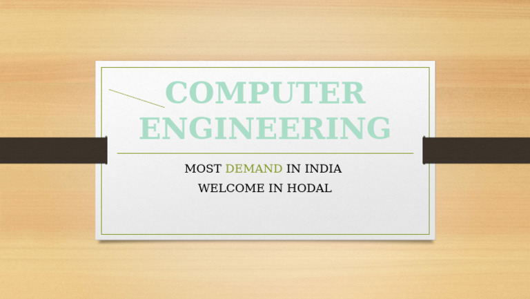 Computer Engineering: Most in India Welcome in Hodal | PDF