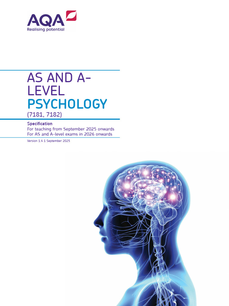 AQA A-Level Psychology Spec 2025 | PDF | Attachment Theory | Experiment