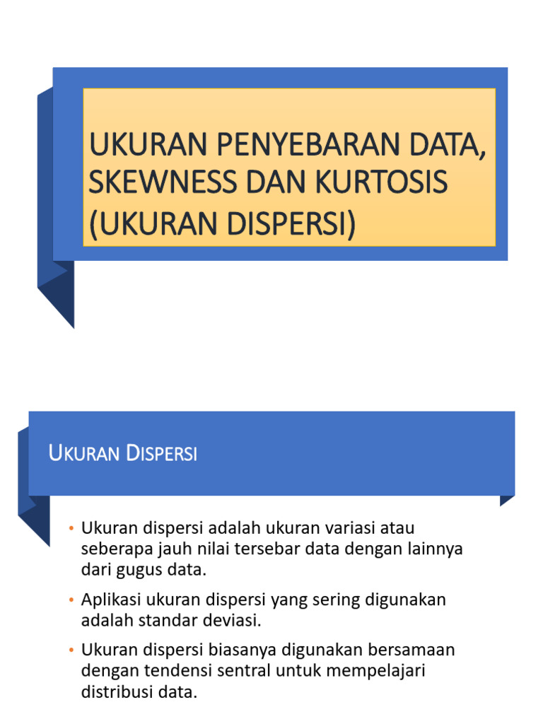 PPT Statistik Dan Data Analisis Pertemuan Ke 2.1 Ukuran Penyebaran Data ...