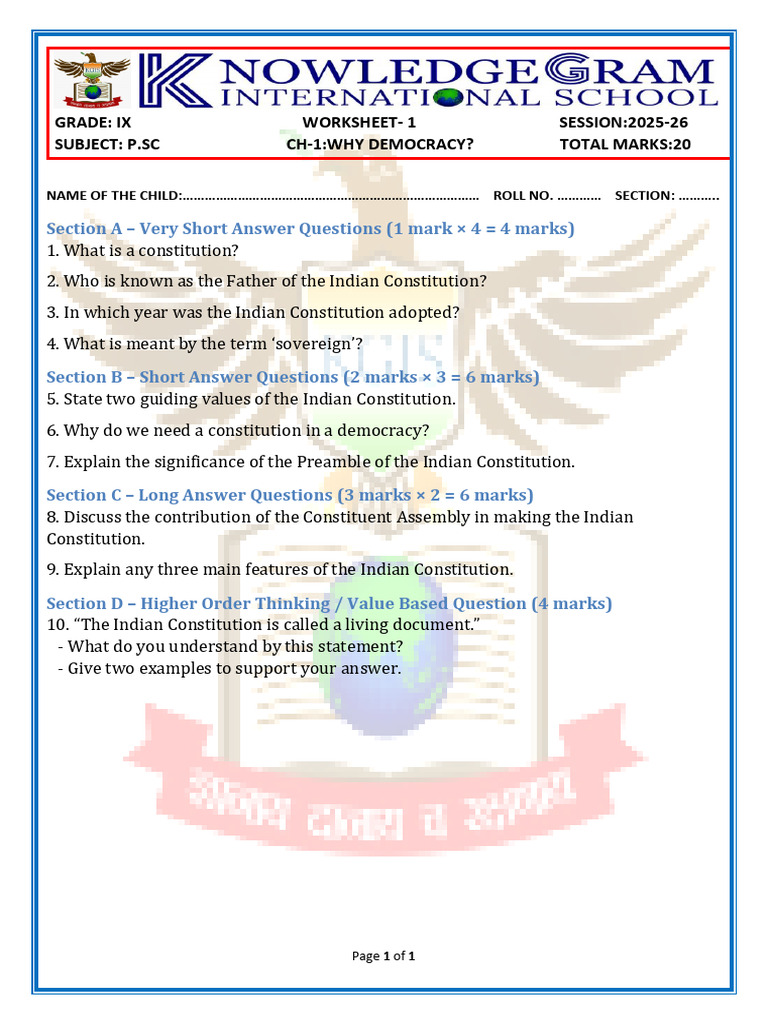 Ch-01 Grade Ix PSC | PDF