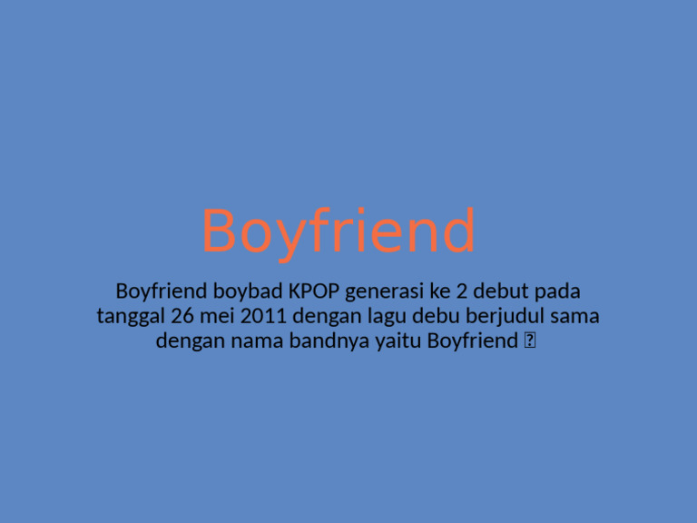 Boyfriend KPOP | PDF