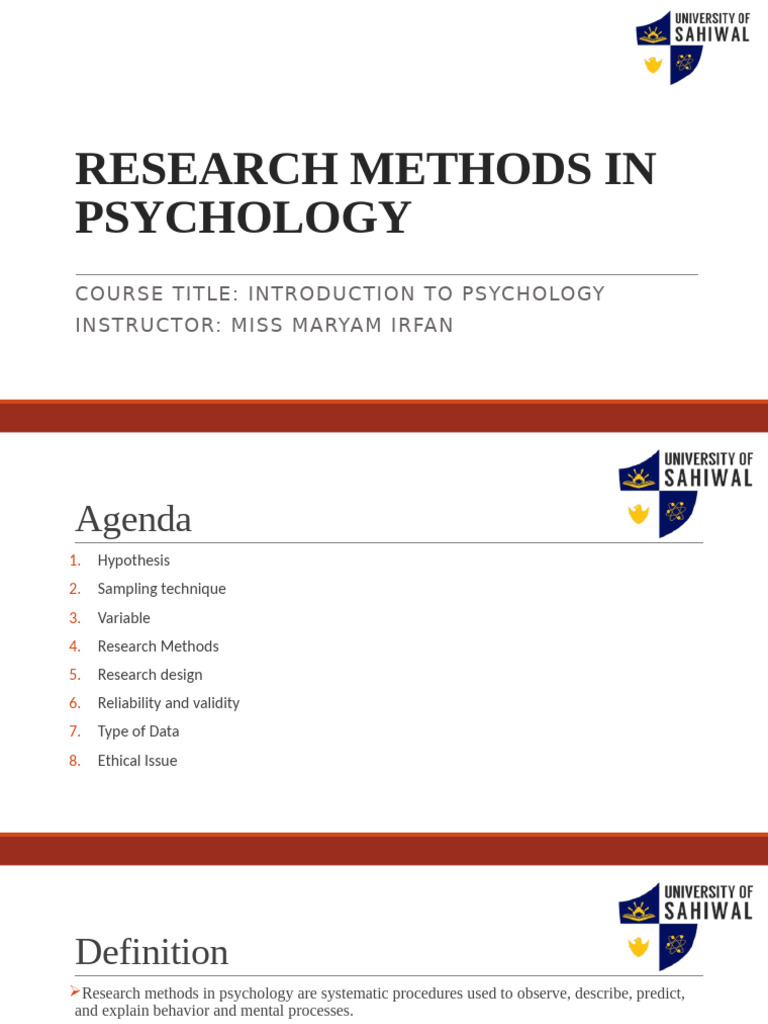Psychology | PDF | Experiment | Sampling (Statistics)