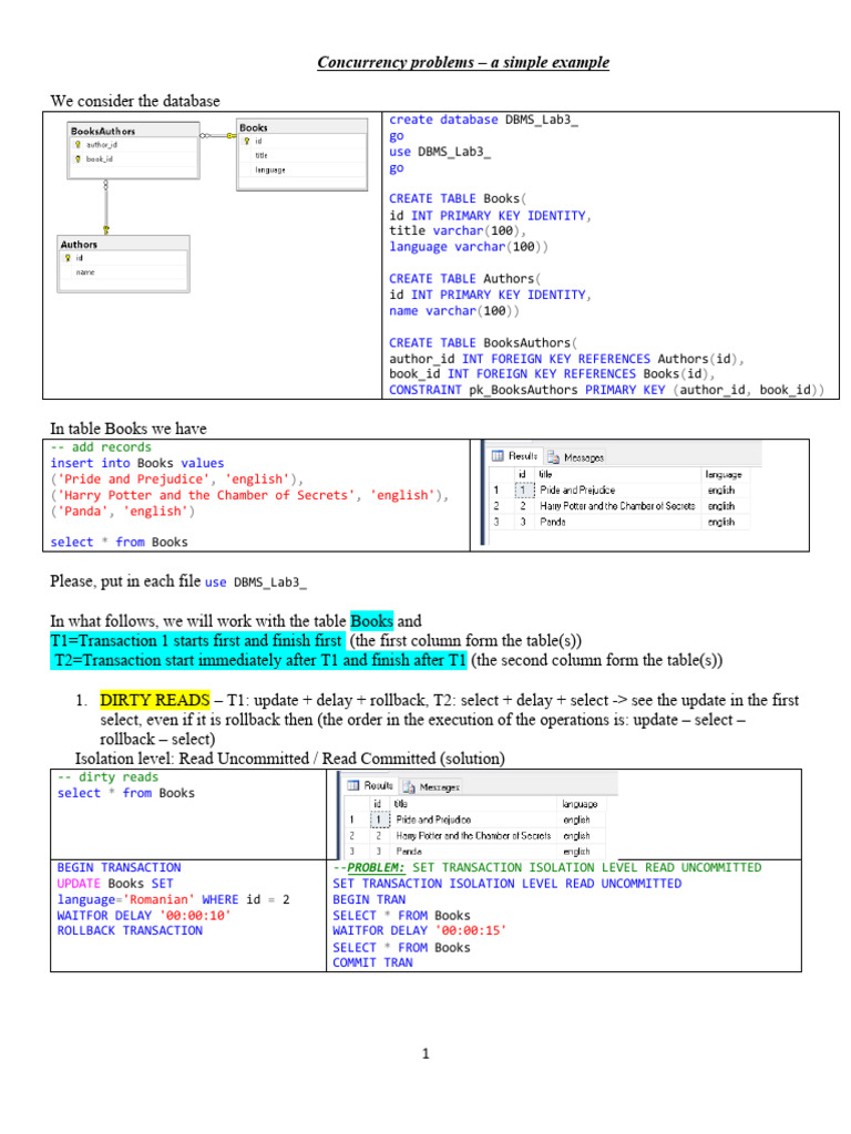 Concurrency Problems Example Simple From Slides | PDF | Data | Information Retrieval
