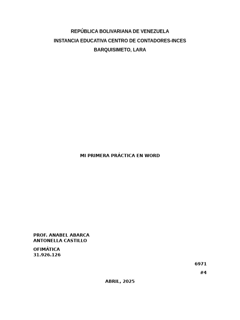Mi Primera Práctica de Word | PDF | Contraseña | Informática