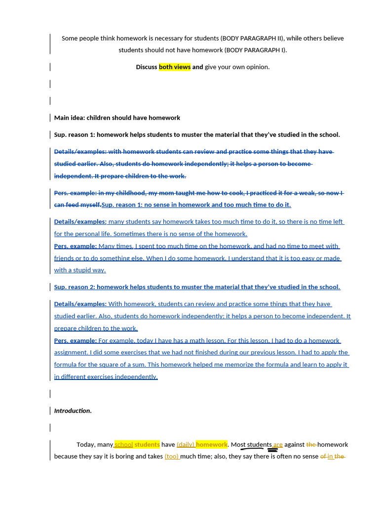 Some People Think Homework - Edit2 | PDF | Education Theory | Pedagogy
