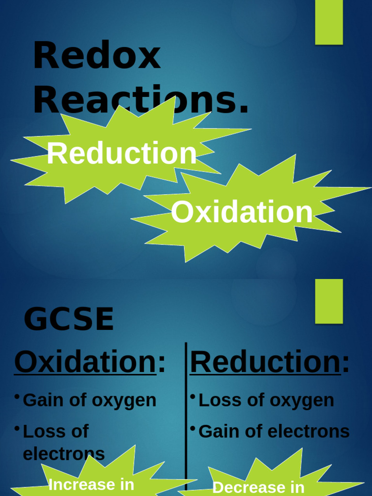Redox Reactions | PDF | Redox | Chemical Reactions