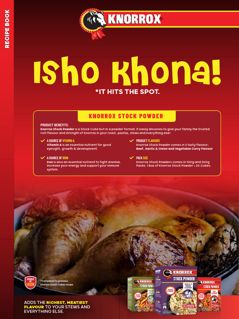Knorrox Stock Powder Recipe Guide | PDF | Curry | Stock (Food)