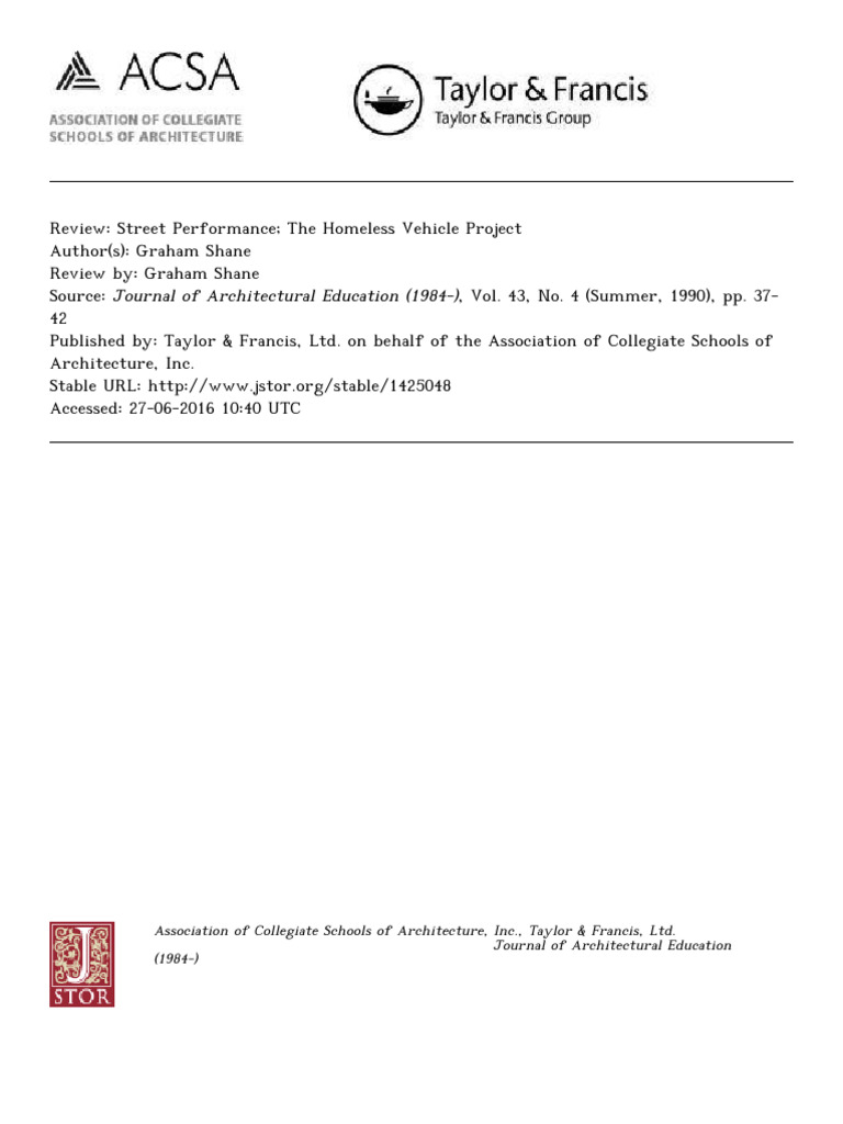 Homeless Vehicle Project Review | PDF | Homelessness | Poverty