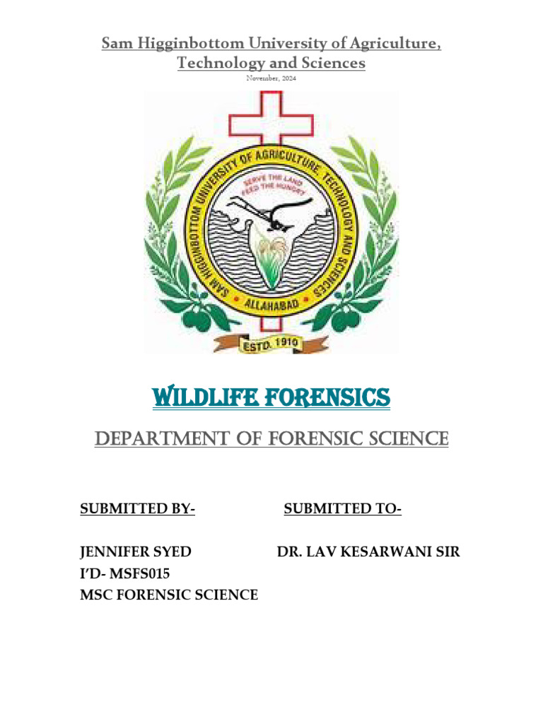 Wildlife Forensics and Conservation Efforts | PDF