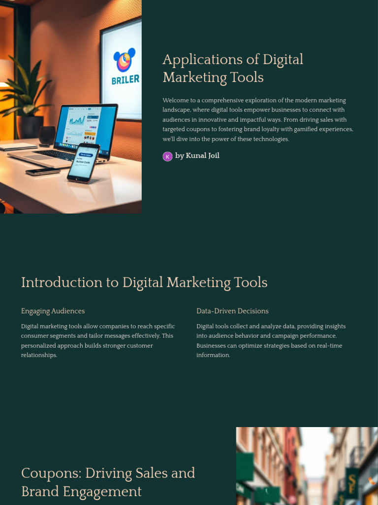 Applications of Digital Marketing Tools Processed | PDF | Digital ...