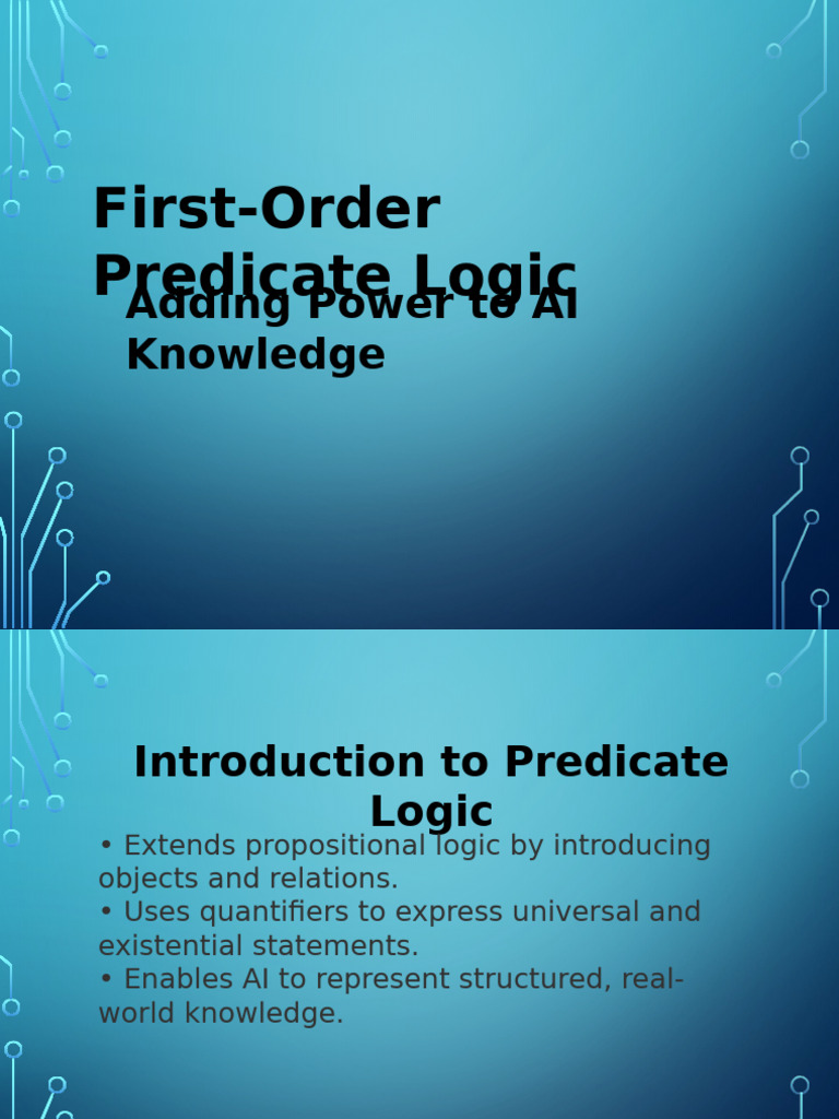 First Order Predicate Logic Professional | PDF