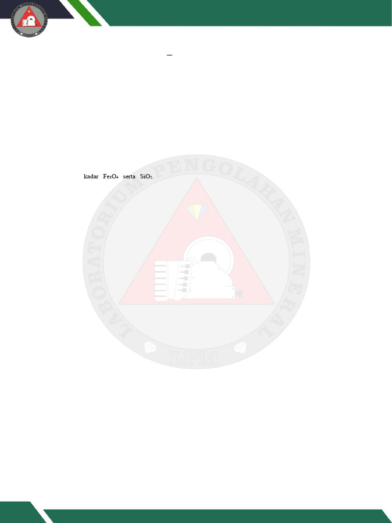 Sampling & Mineralogy - Laporan Praktikum Pengolahan Mineral | PDF