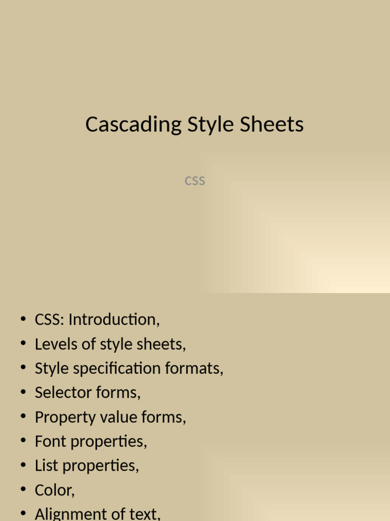 Cascading Style Sheets Tutorial | PDF