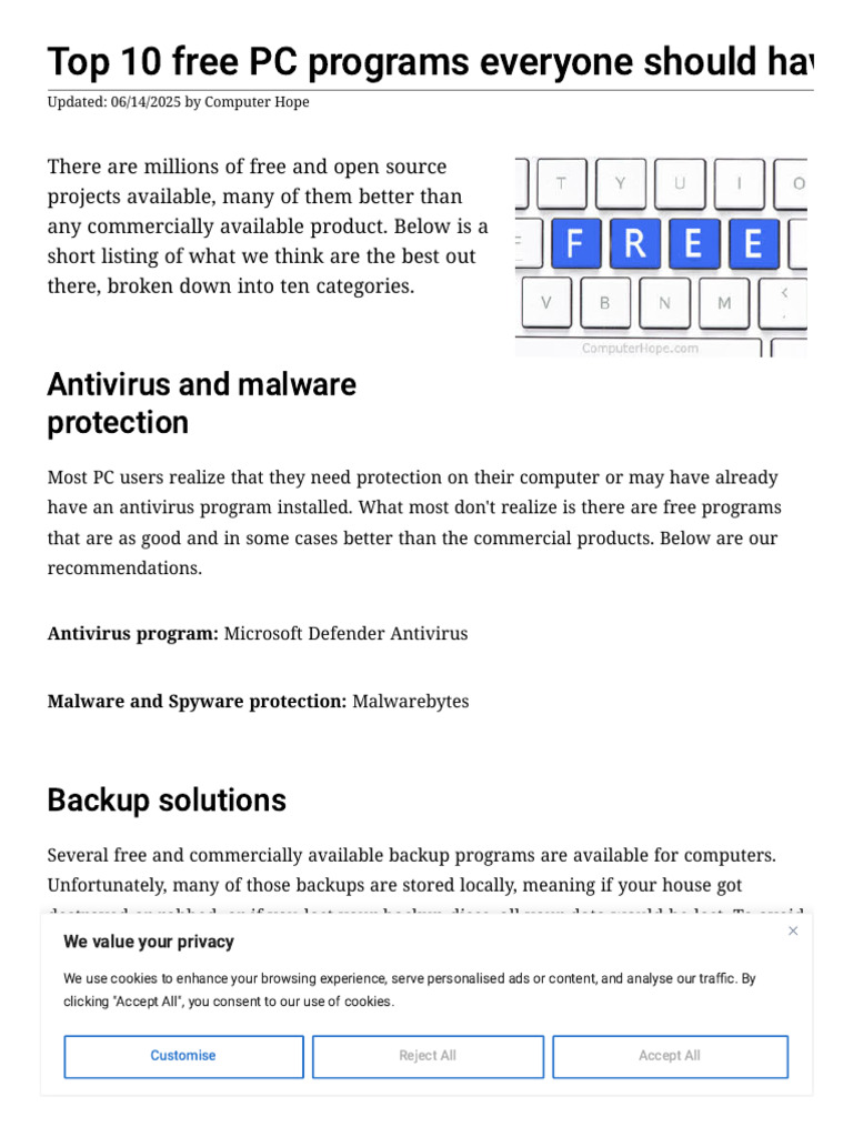 Top 10 Free Pc Programs Everyone Should Have Pdf File Transfer