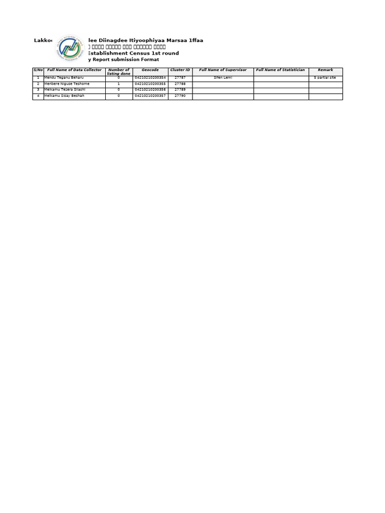 EEC Report Format | PDF