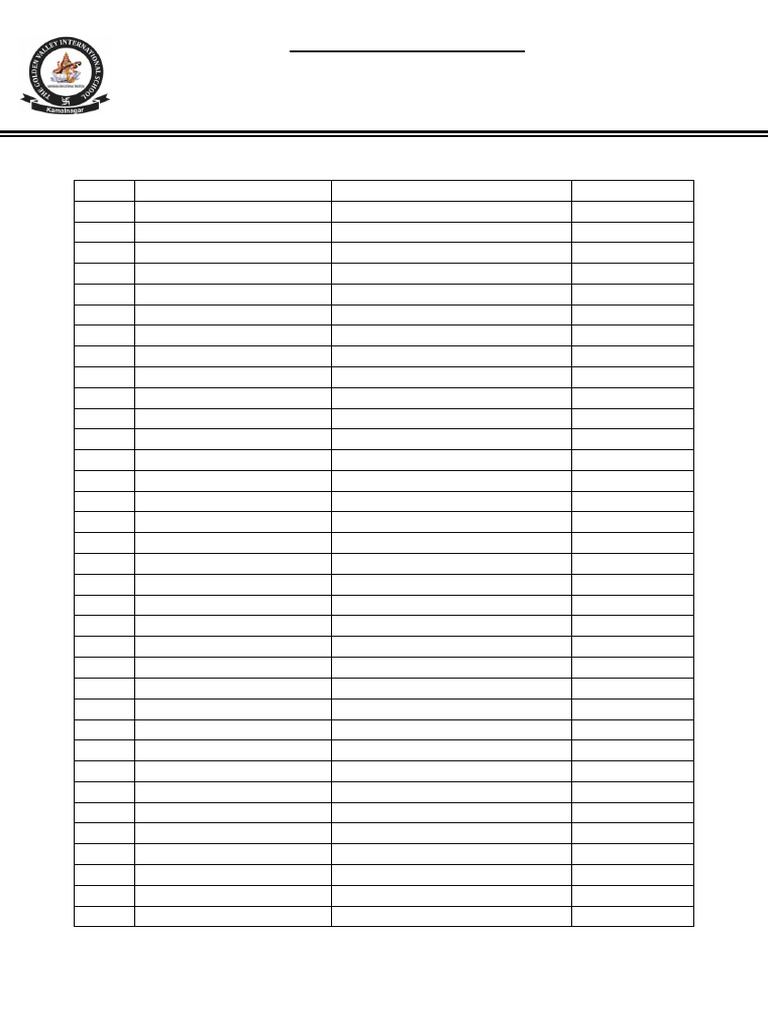 SA-1 Exam Register Numbers 02 | PDF