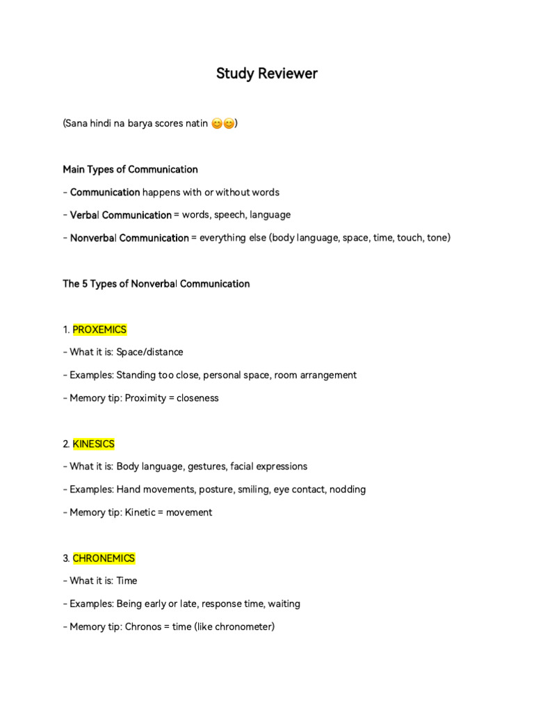 Types and Models of Communication | PDF | Communication | Nonverbal ...