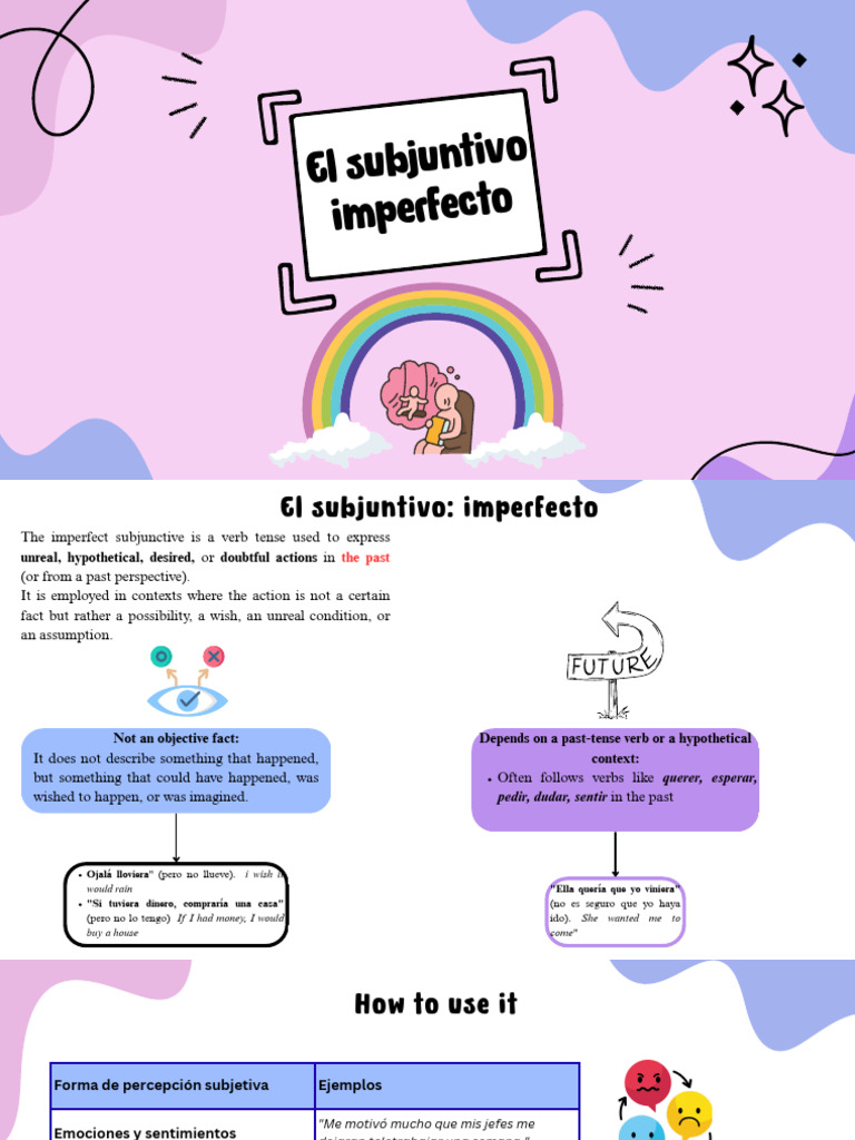 Uso del Imperfecto del Subjuntivo | PDF | Morfología | Conjugación ...