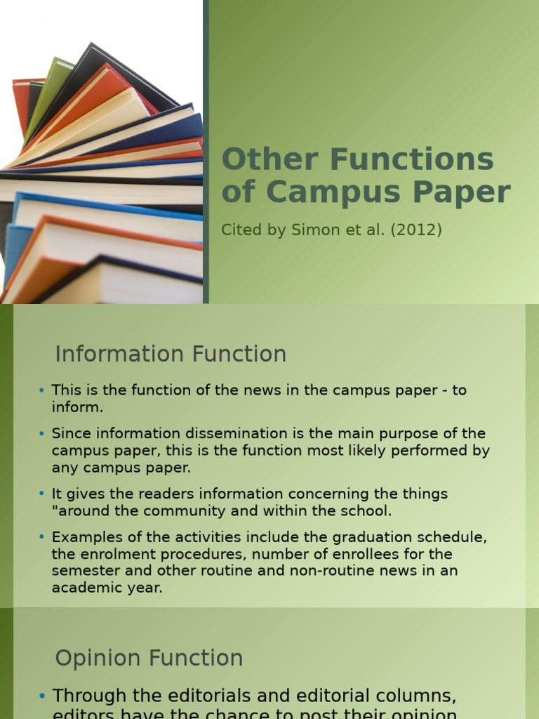 Other-Functions-of-Campus-Paper | PDF | News