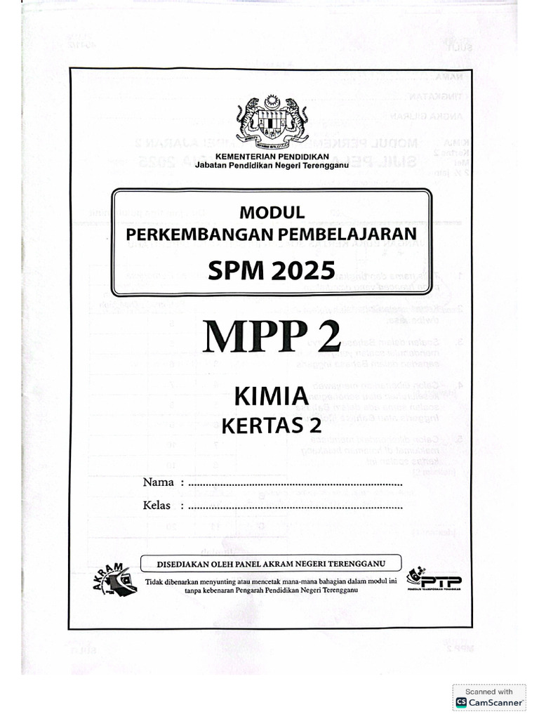 Kimia F5 K2 MPP2 2025 | PDF